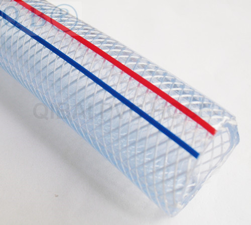 PVC reinforced fiber hose With red and blue lines – QIBAI PVC HOSE