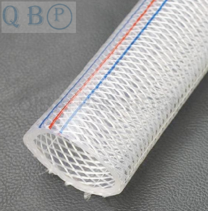 PVC reinforced braided hose With blue red blue lines – QIBAI PVC HOSE